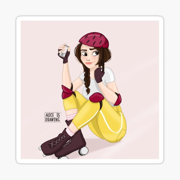 "Roller" Sticker by aliceisdrawing | Redbubble
