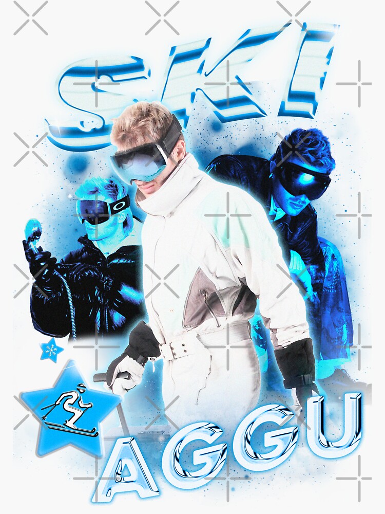 "Ski Aggu Vintage Merch" Sticker by pappagayo | Redbubble