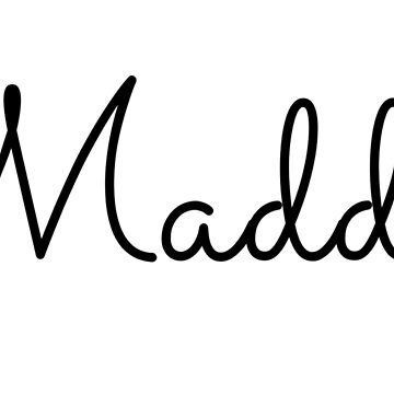 "Writing Maddie Name Label" Sticker for Sale by NormadWorld | Redbubble