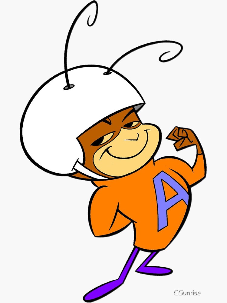 "Atom Ant pose" Sticker for Sale by GSunrise | Redbubble