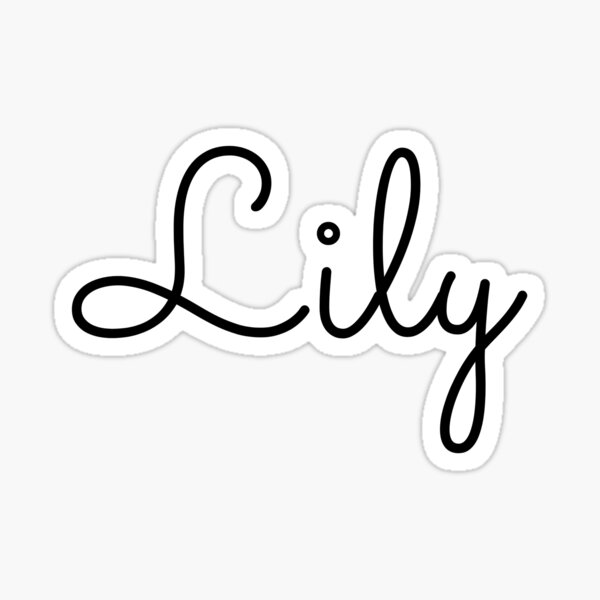 "Writing Lily Name Label" Sticker for Sale by NormadWorld | Redbubble