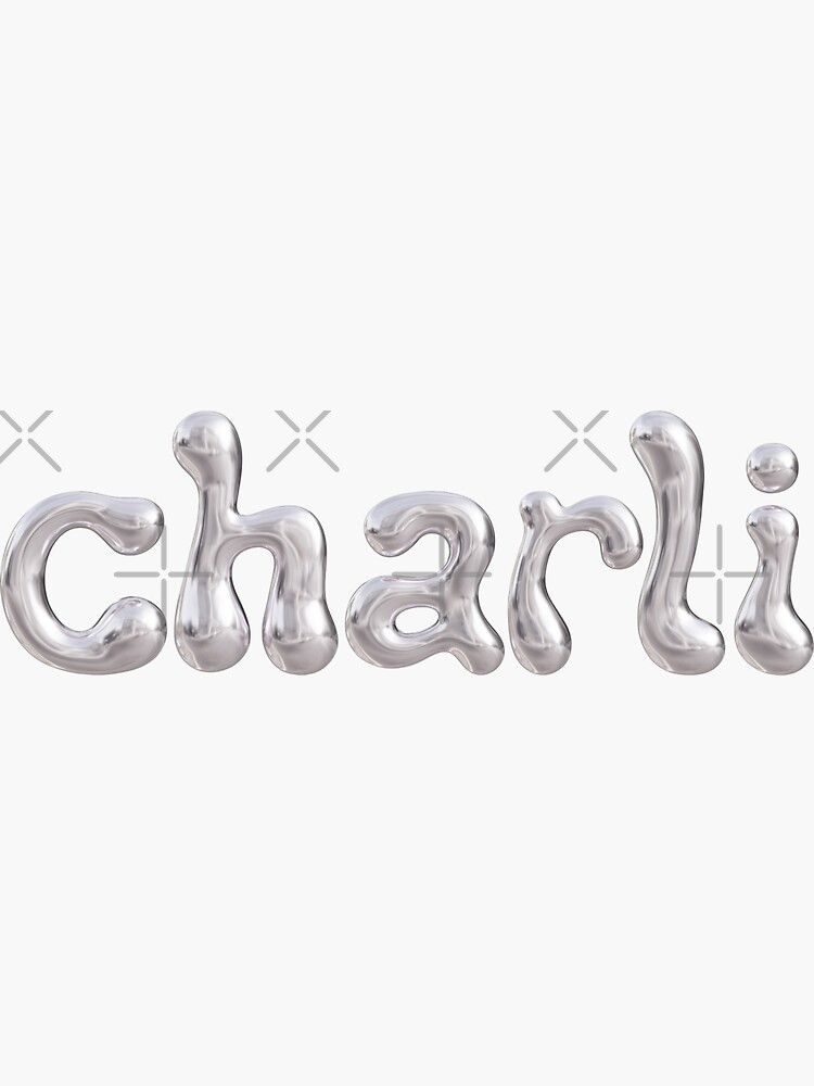 "charli xcx chrome logo" Sticker for Sale by emilybennett27 | Redbubble
