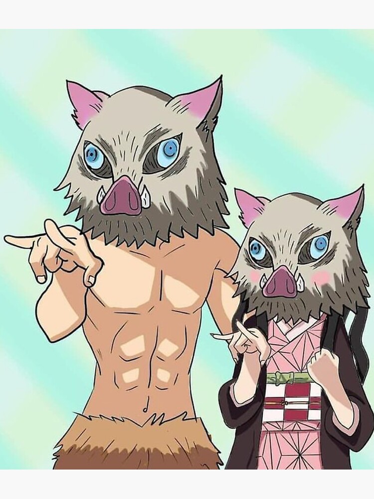 "demon slayer inosuke" Sticker for Sale by DanaMechaela | Redbubble