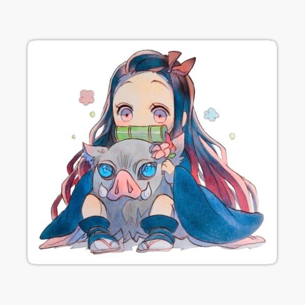 "demon slayer inosuke" Sticker for Sale by DanaMechaela | Redbubble