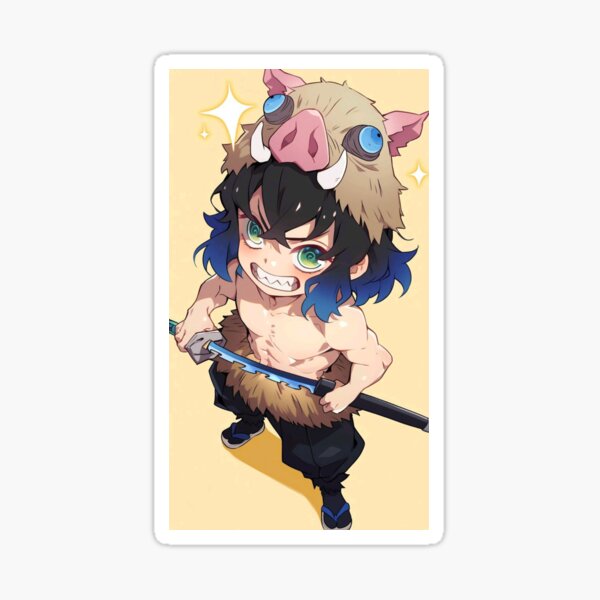 "demon slayer inosuke" Sticker for Sale by DanaMechaela | Redbubble