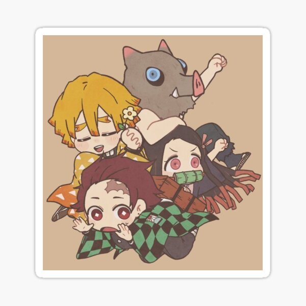 "demon slayer inosuke" Sticker for Sale by DanaMechaela | Redbubble