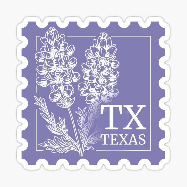 "Texas State Stamp" Sticker for Sale by angela-w14 | Redbubble