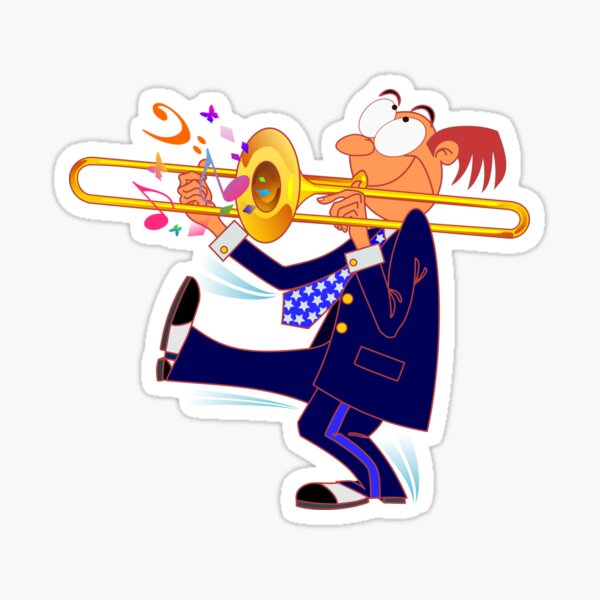 "Trombone Player" Sticker by ItaloBaudo | Redbubble