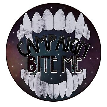 "'Campaign Bite Me' " Sticker for Sale by RemiRuminations | Redbubble