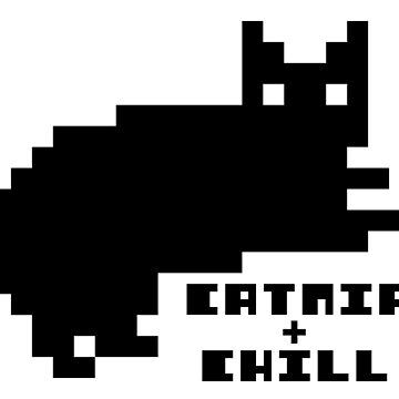 "Catnip and Chill Black Cat Pixel Art" Sticker for Sale by XE3EP-Pixel ...