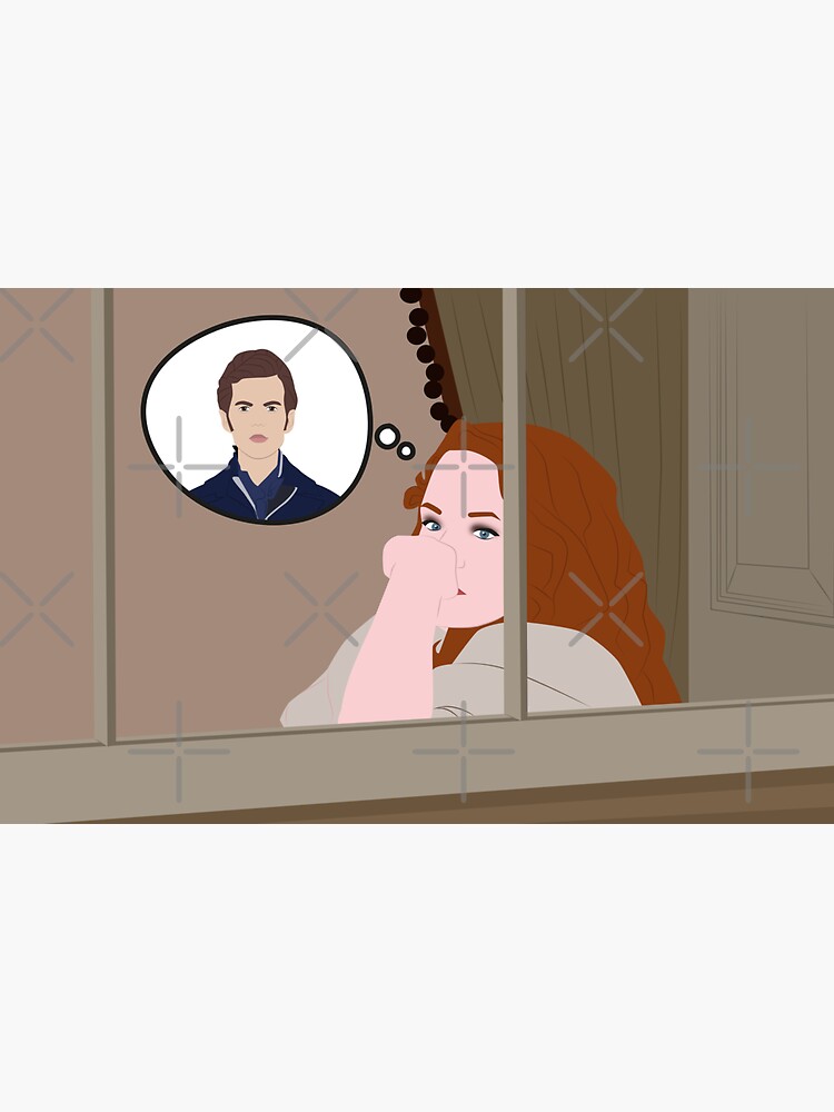 "Penelope Feathering Colin Window Bridgeton Netflix" Sticker for Sale ...