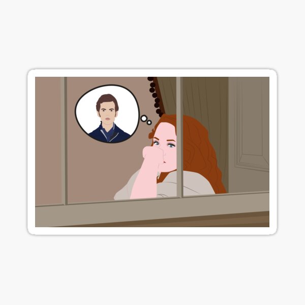 "Penelope Feathering Colin Window Bridgeton Netflix" Sticker for Sale ...