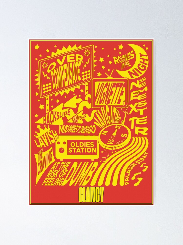 "Clancy Poster (Tracklist) - TØP" Poster for Sale by crossroadsts ...