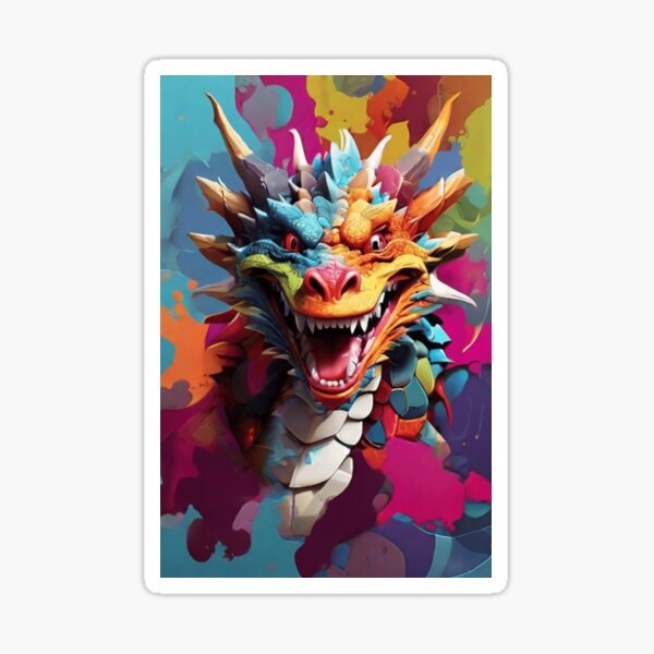 "fire dragon" Sticker by ARTIST-BRUSH | Redbubble