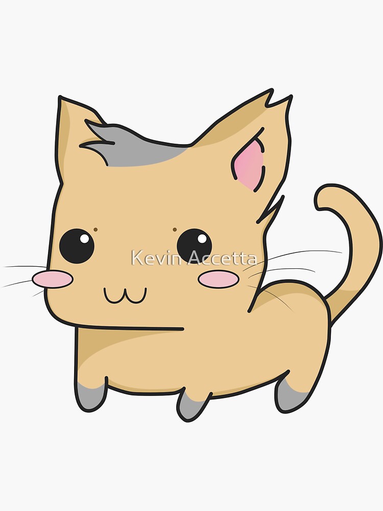 "Chibi Cat" Sticker for Sale by Caoimhin95 | Redbubble
