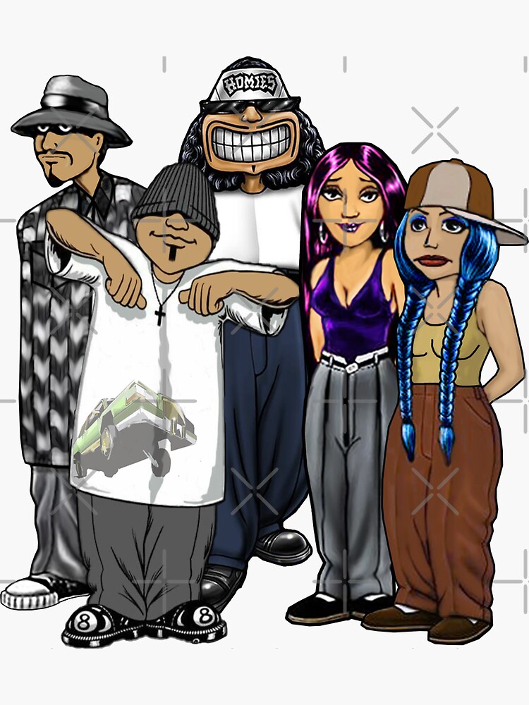 "Lil Homies Chicano Chola" Sticker for Sale by EnviousObjects2 | Redbubble