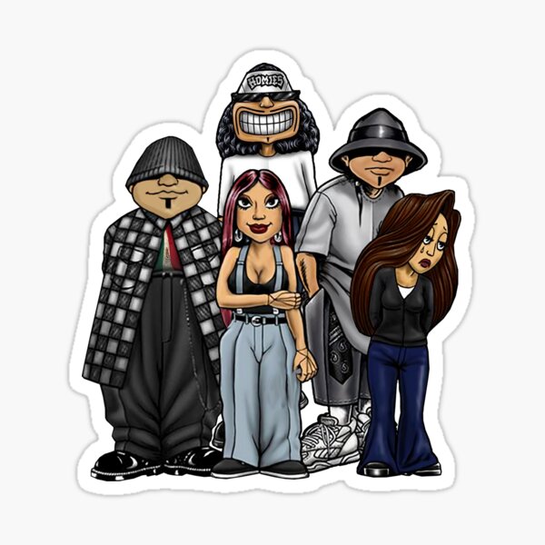 "Lil Homies Chicano Chola" Sticker for Sale by EnviousObjects2 | Redbubble