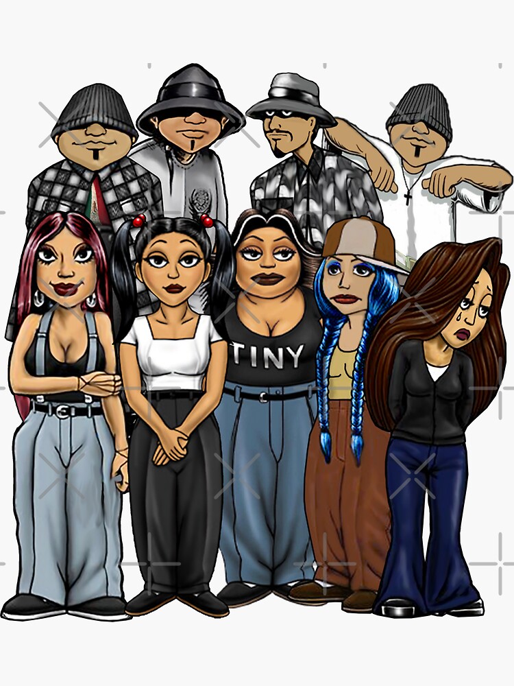 "Lil Homies Chicano Chola" Sticker for Sale by EnviousObjects2 | Redbubble