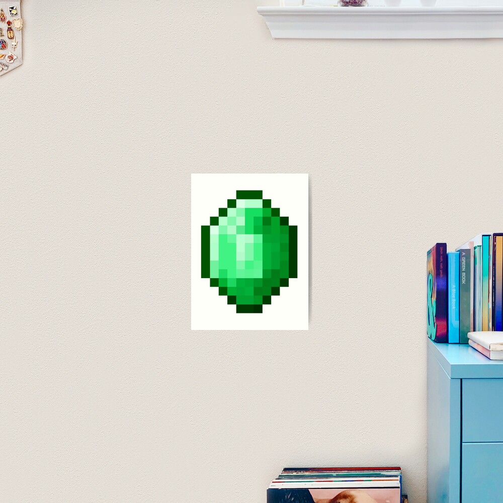 "minecraft emerald" Sticker for Sale by Margaritta | Redbubble