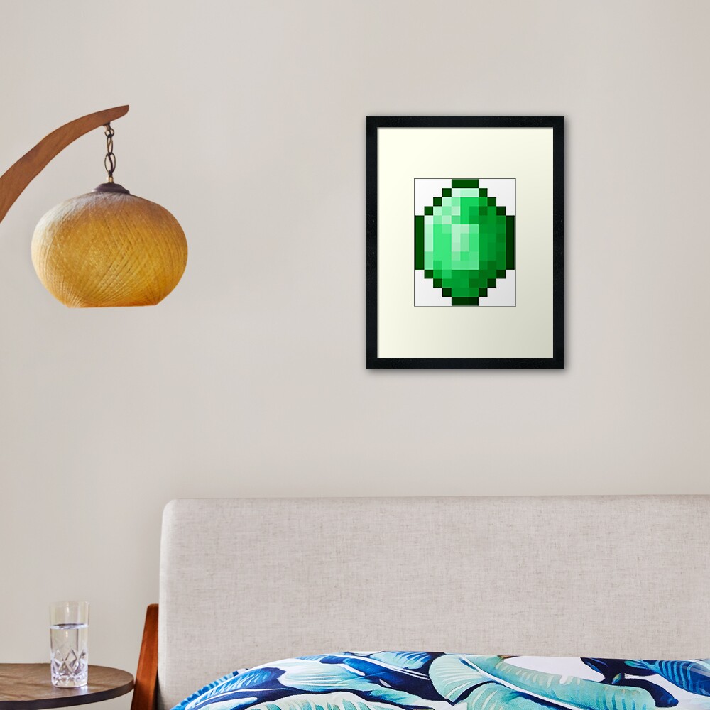 "minecraft emerald" Sticker for Sale by Margaritta | Redbubble