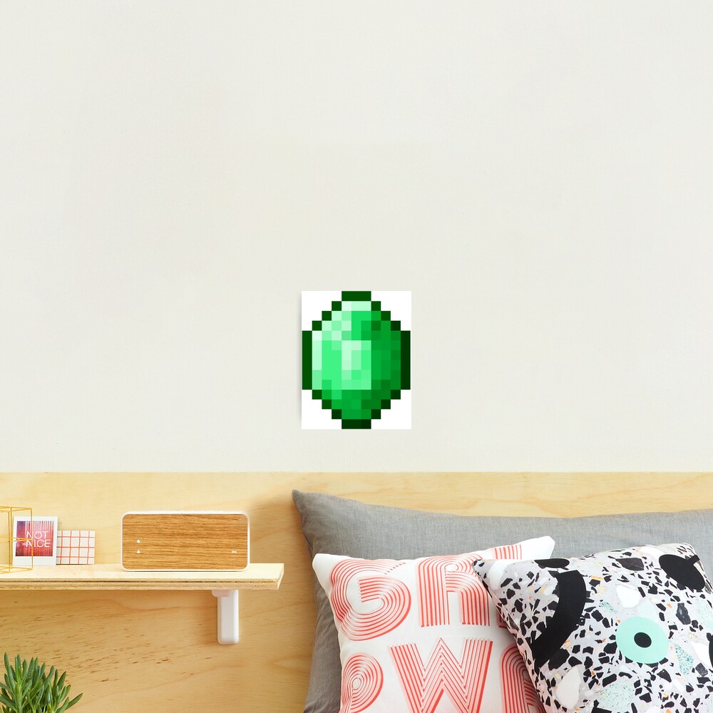"minecraft emerald" Sticker for Sale by Margaritta | Redbubble
