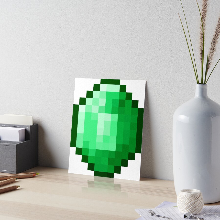 "minecraft emerald" Sticker for Sale by Margaritta | Redbubble