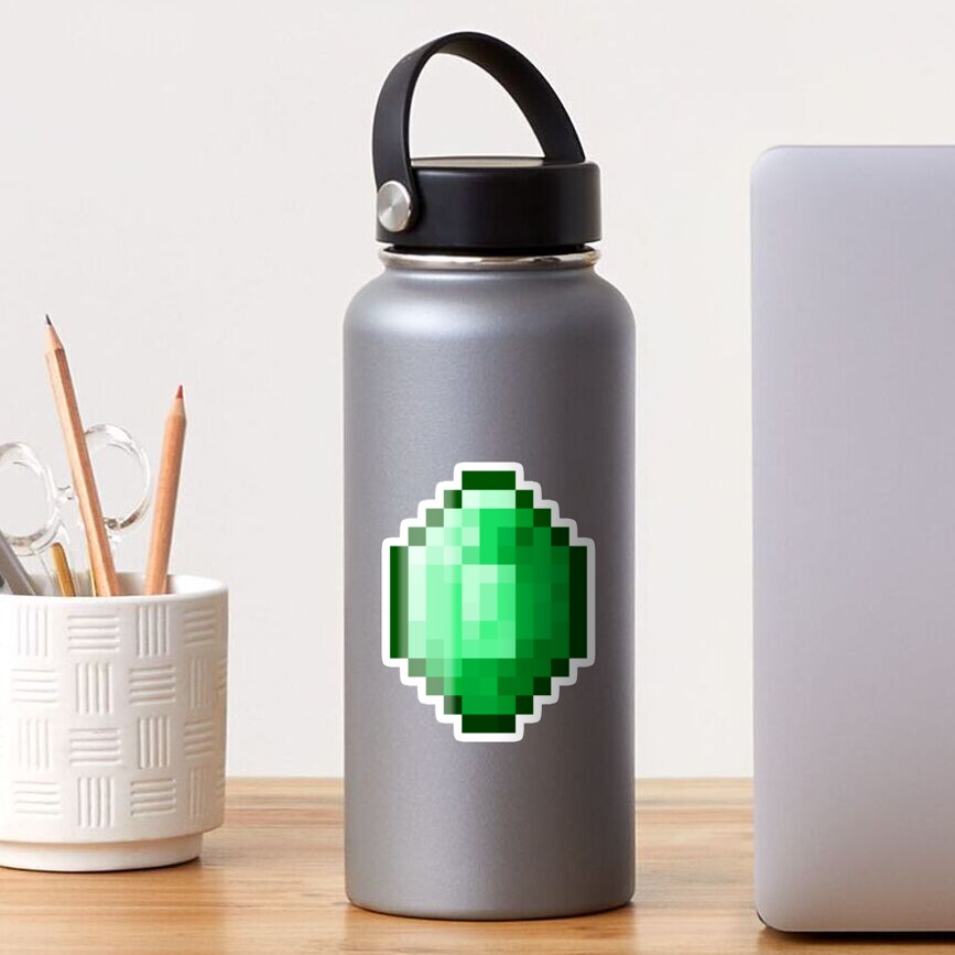 "minecraft emerald" Sticker for Sale by Margaritta | Redbubble