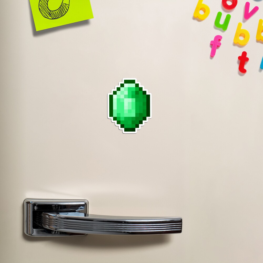 "minecraft emerald" Sticker for Sale by Margaritta | Redbubble