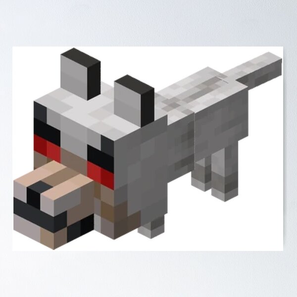 Bebé Lobo De Minecraft Peluche Ruz Minecraft Lobo 12 Cm Gris