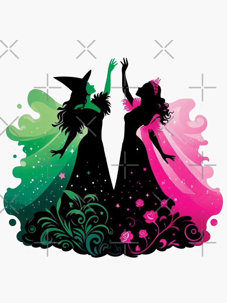 "Elphaba & Glinda Wicked the Musical No Background" Sticker for Sale by ...