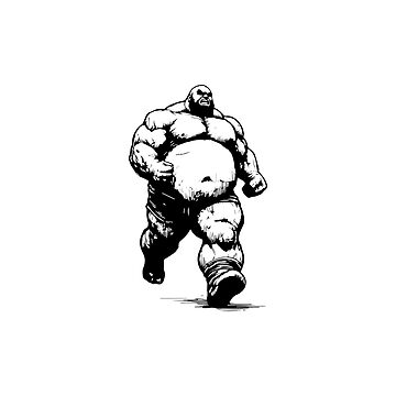 "Fat Man" Sticker for Sale by OziCreative | Redbubble