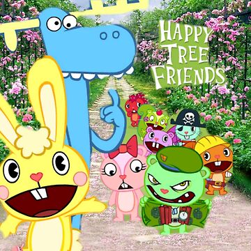 "Happy Tree Friends Flippy Lumpy Cuddles / Loving Family" Sticker for ...