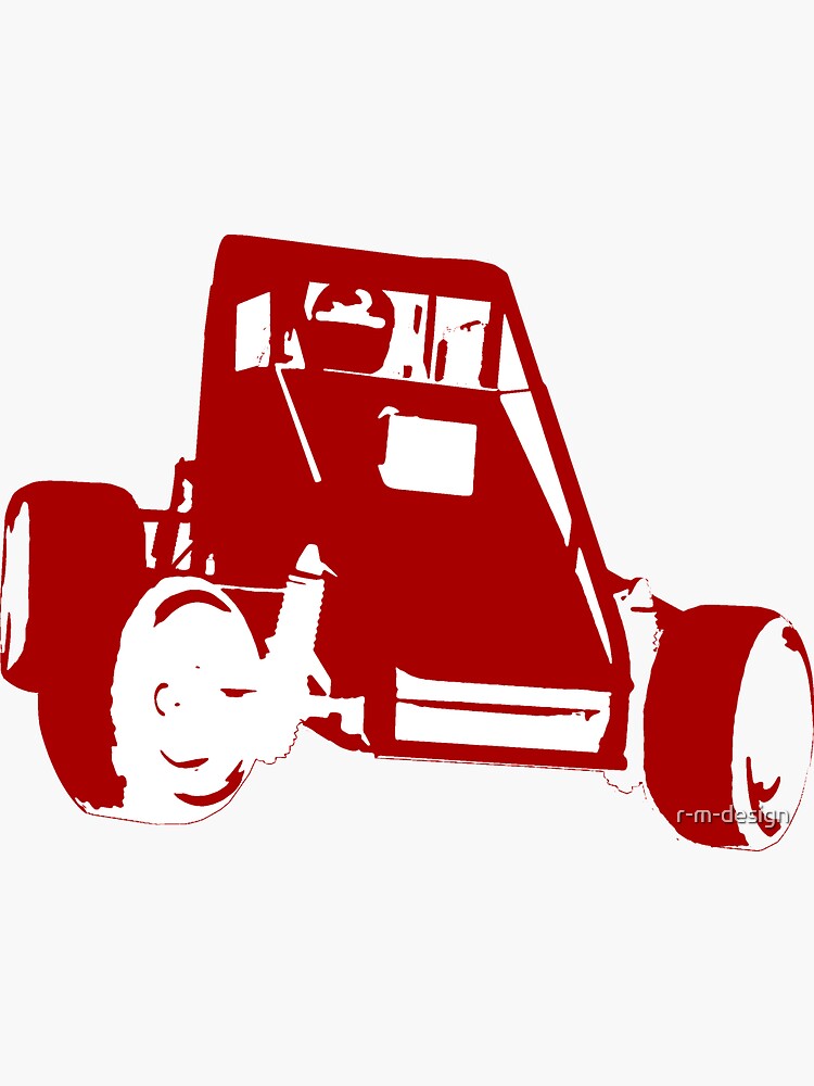"Midget Sprint Car Racing " Sticker for Sale by r-m-design | Redbubble