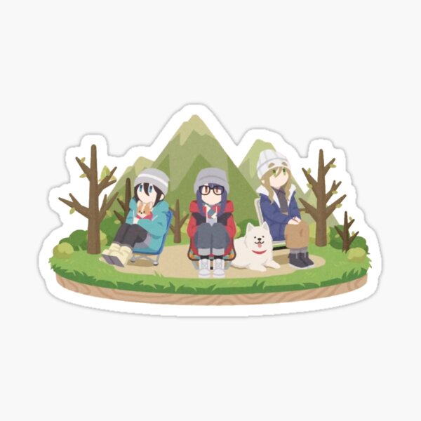"Yuru Camp - Ema, Chiaki & Aoi" Sticker for Sale by FanWare | Redbubble