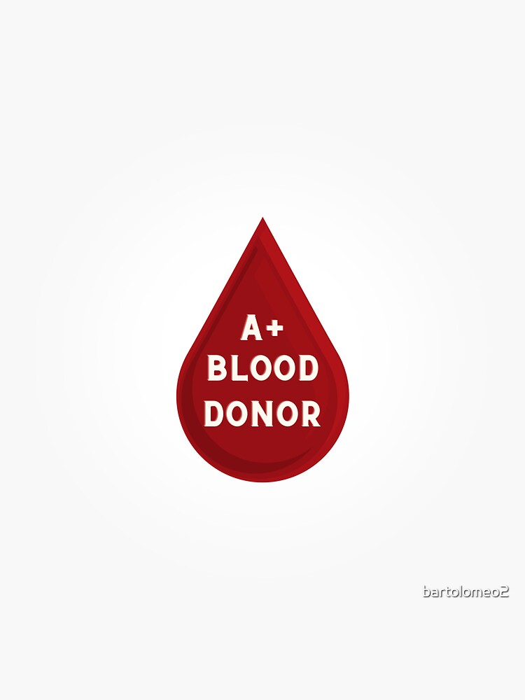 "blood type a+" Sticker for Sale by bartolomeo2 | Redbubble