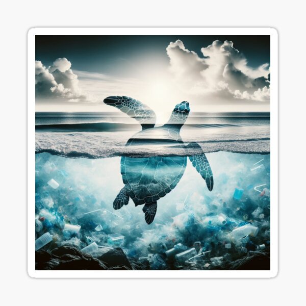 "Ocean Pollution" Sticker for Sale by BeeTheArtCo | Redbubble