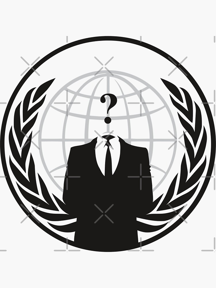 "Anonymous logo" Sticker for Sale by Burak Kucukparmaksiz | Redbubble