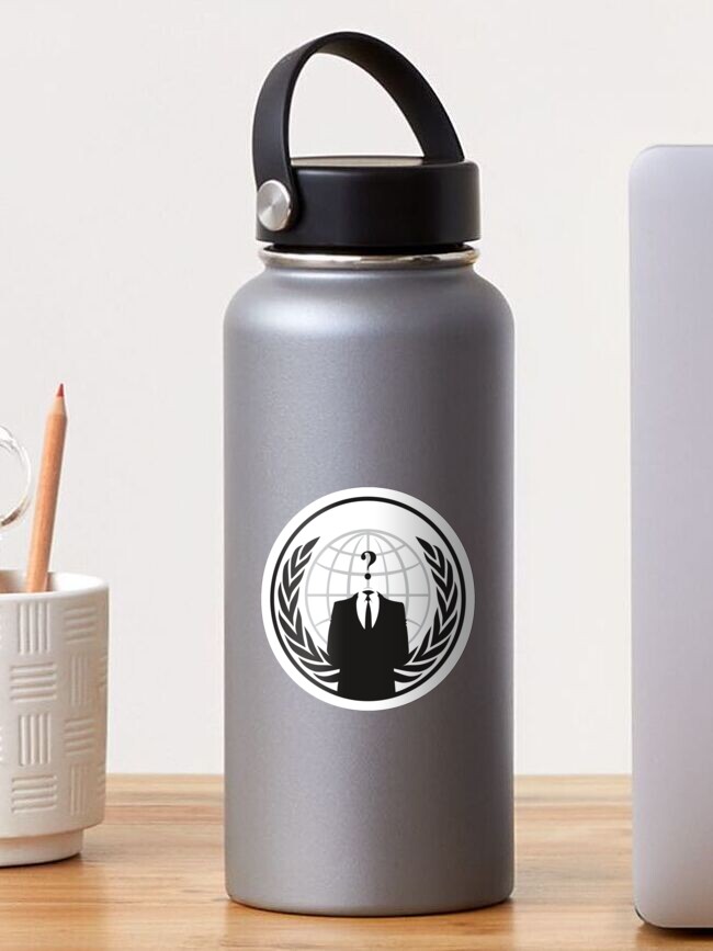 "Anonymous logo" Sticker for Sale by Burak Kucukparmaksiz | Redbubble