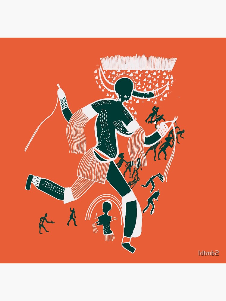 "Running Horned Woman, AP Art History Prehistory" Sticker for Sale by ...
