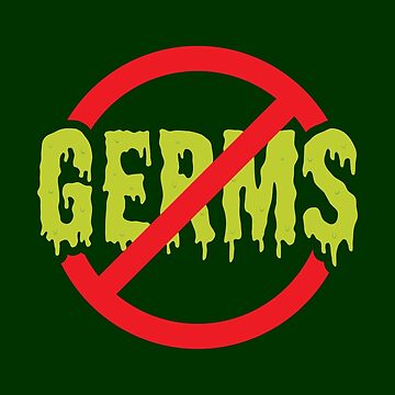 "No Germs Germaphobe" Sticker for Sale by creativecurly | Redbubble