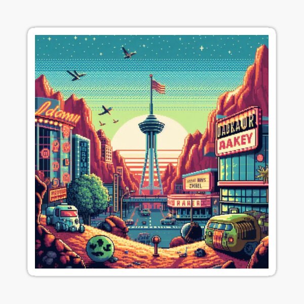 "Fallout America Flag Pixel Art" Sticker for Sale by Clearo-Carter ...