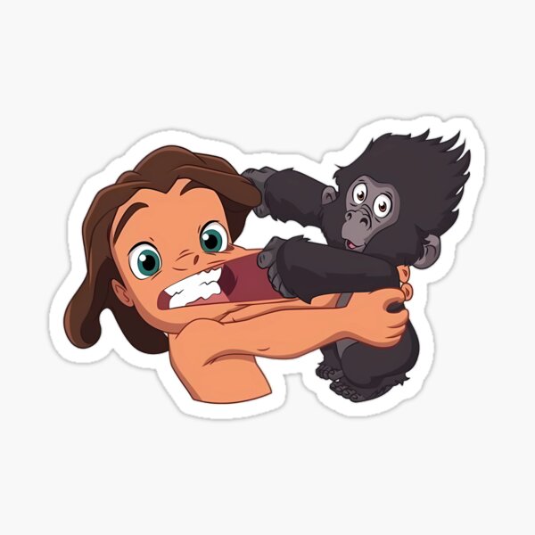 "Tarzan " Sticker for Sale by shop memo | Redbubble