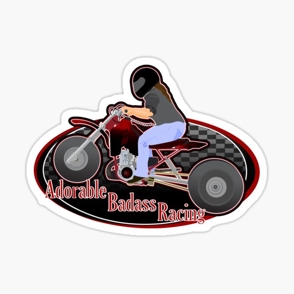 "Adorable badass logo" Sticker for Sale by Lauren Albright | Redbubble