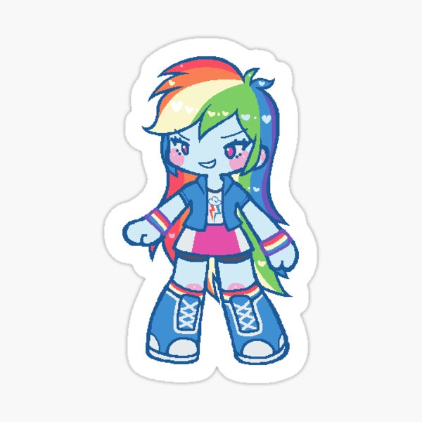 "[ Rainbow Dash ]" Sticker for Sale by KendiiKendoll | Redbubble