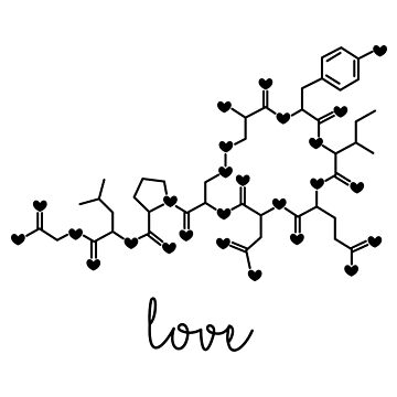 "Oxytocin Love Molecule" Sticker for Sale by ScienceCorner | Redbubble