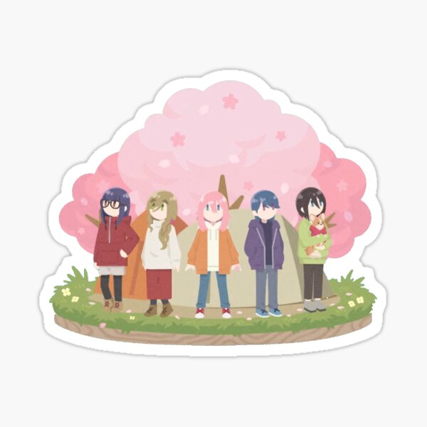 "Yuru Camp - Sakura tree" Sticker for Sale by FanWare | Redbubble
