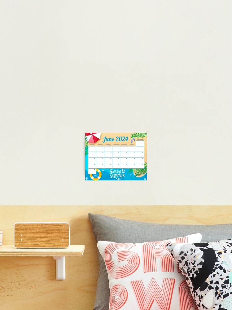 "EDITABLE June 2024 Calendar, Fillable Summer Planner, Monthly Schedule ...