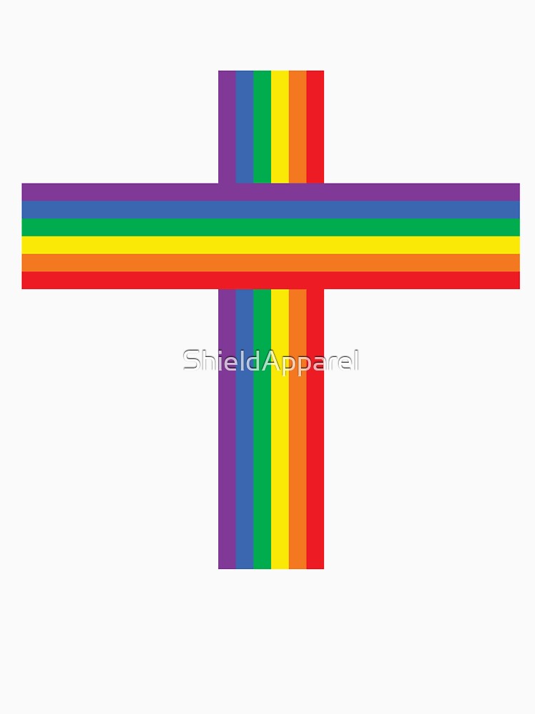 "Rainbow Cross Gift For Gay LGBT Pride" T-shirt for Sale by ...