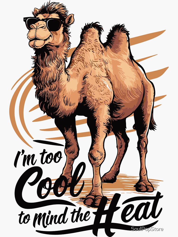 "Camel, Dessert king - I'm to Cool to mind the Heat" Sticker for Sale ...
