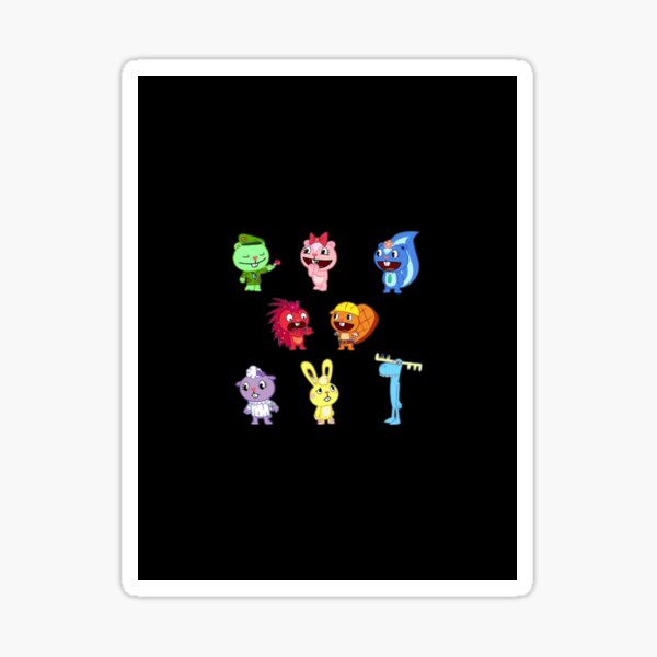 "Happy Tree Friends Lumpy Flippy Cuddles / Loving Family" Sticker for ...